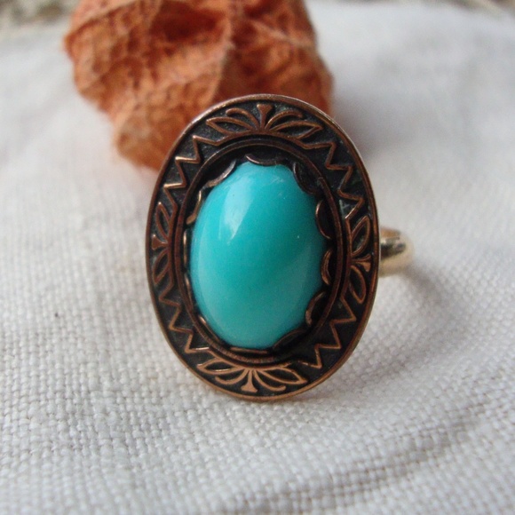 Jewelry | Adjustable Turquoise Copper Ring Vintage | Poshmark